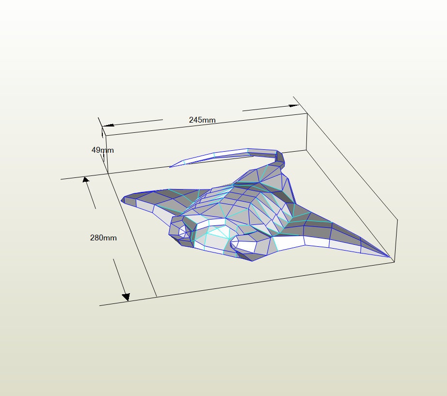 Papercraft Manta Ray Family PDF-SVG 3D Papercraft Template - Etsy
