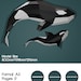 ORCA and Baby-orca, Paper Craft ORCA Whale , Paper Craft Template ...