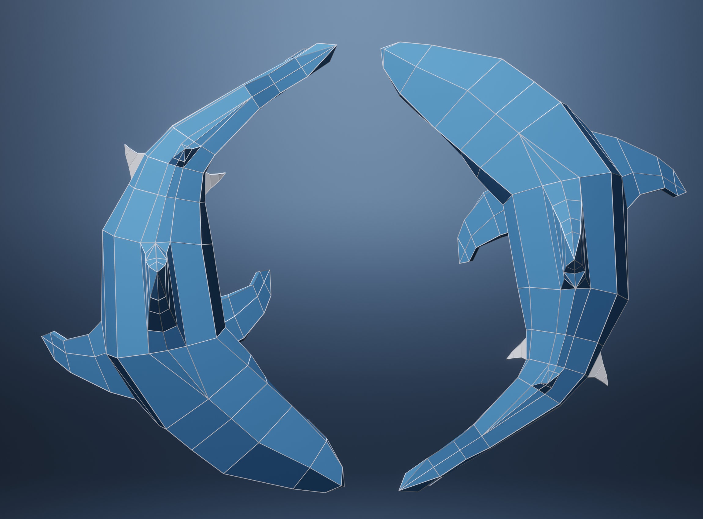 Shark Papercraft Model DIY PDFSVG Download and Make Your - Etsy
