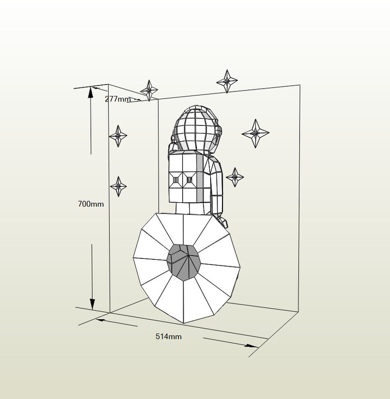 Paper Craft Astronaut SVG PDF Spaceman 3D Paper Model Paper - Etsy