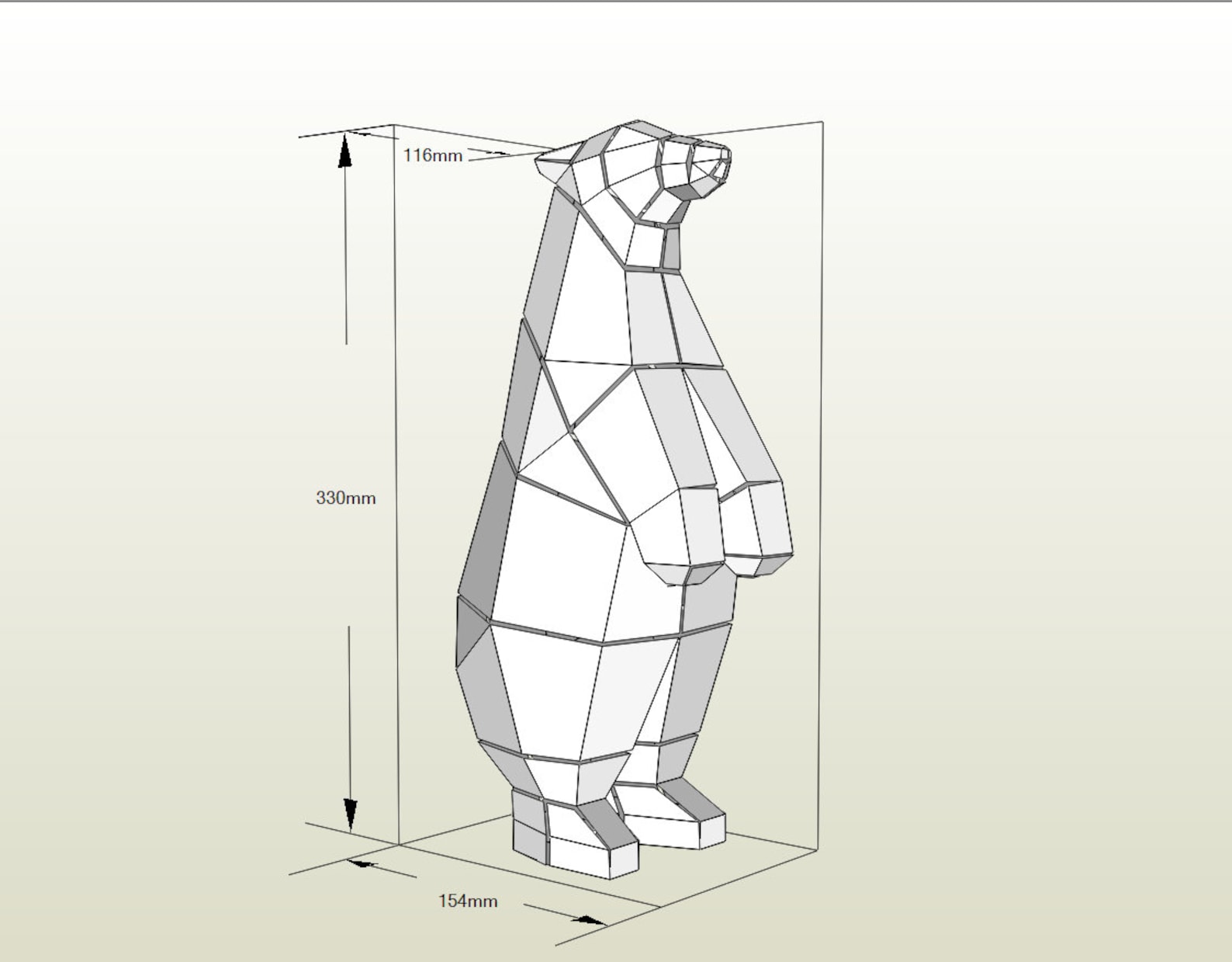 Bearx4 Papercraft SVG PDF Cricut Digital Template - Etsy