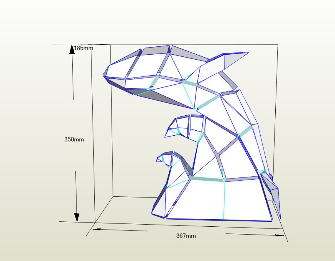 Low Poly Whale Model , Create Your Own 3D Papercraft Whale, Origami ...