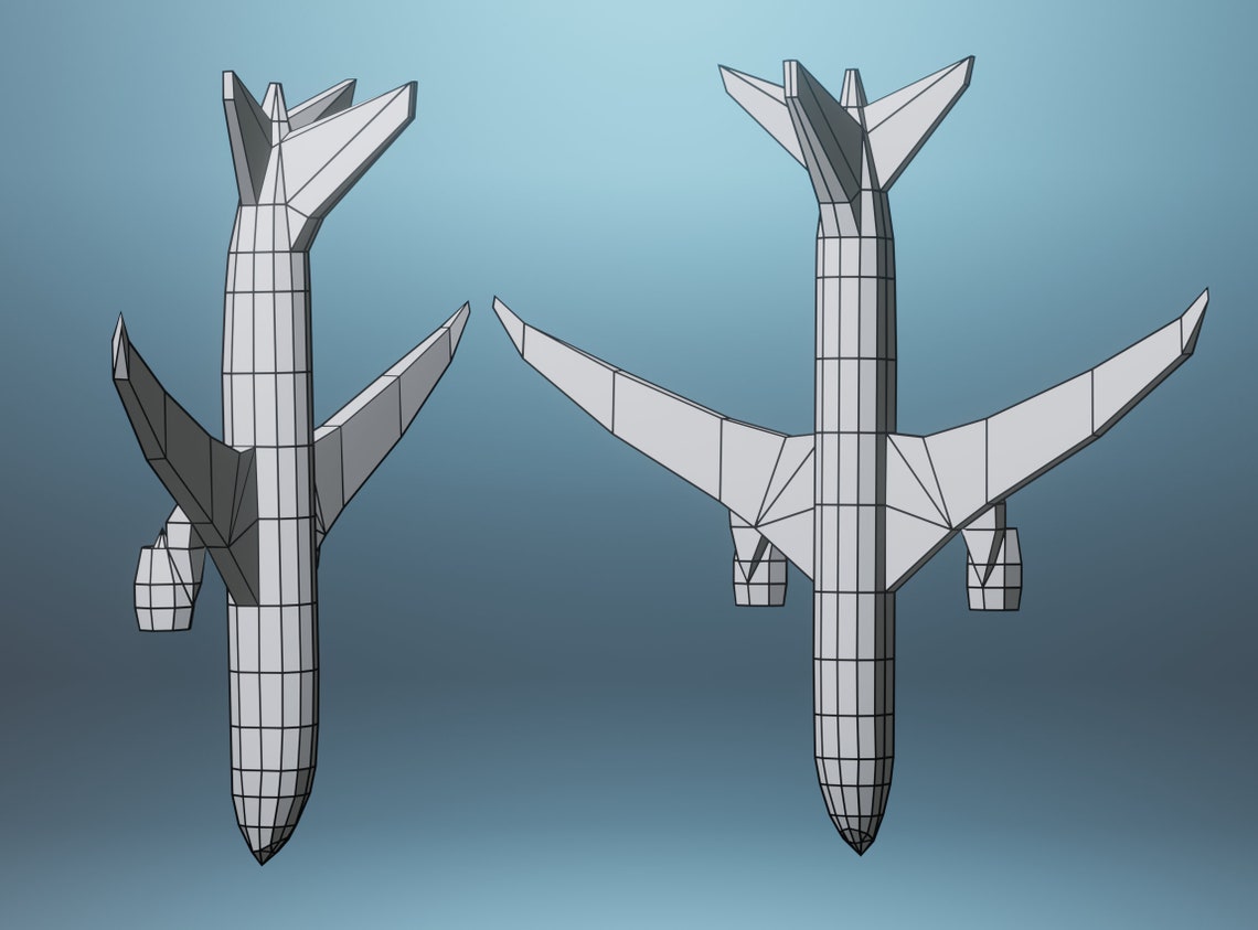 Papercraft Airplane Hanging PDF SVG Papercraft Low Poly - Etsy Australia