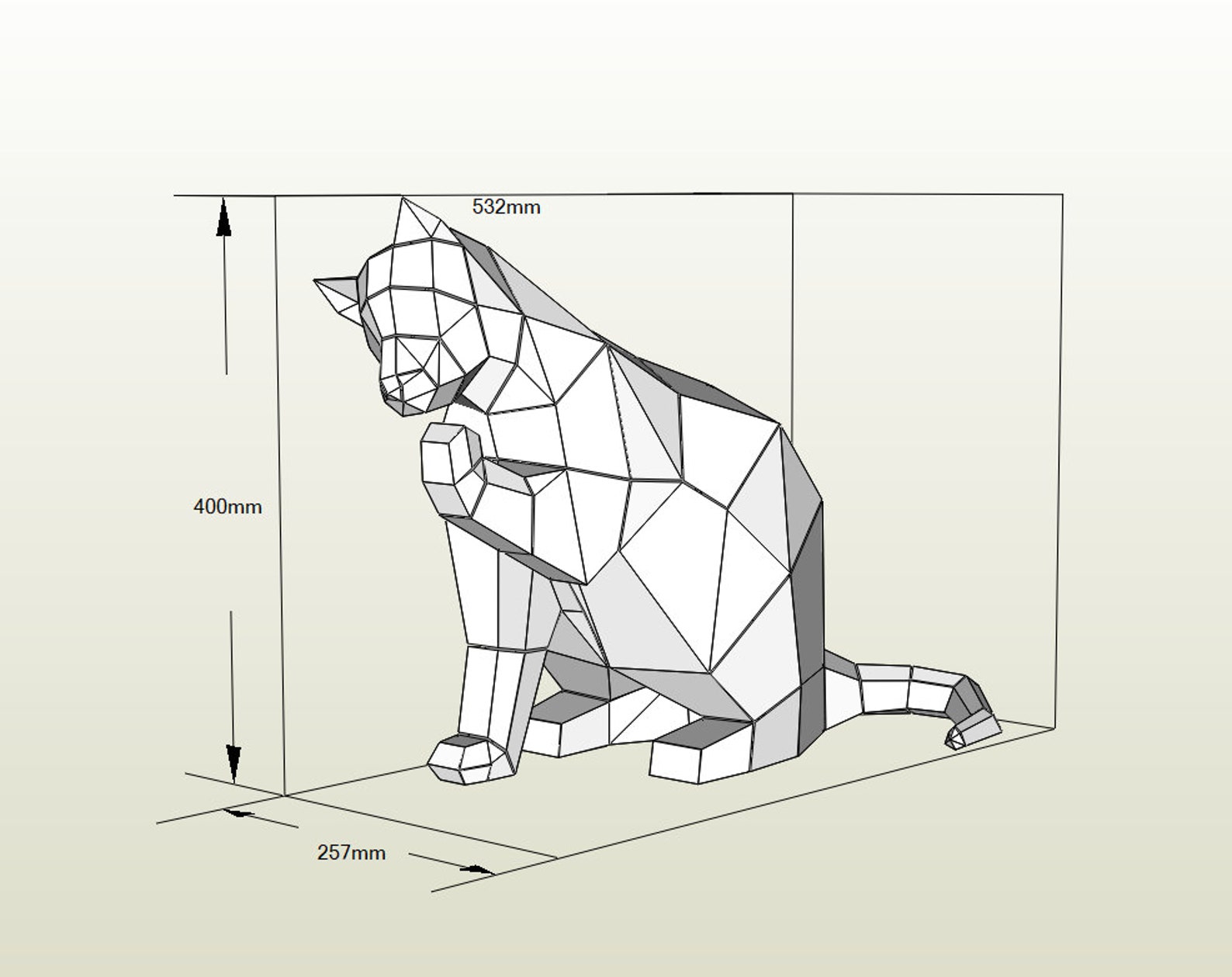 SALE Cat 2 Models Paper Craft 3d Pdf SVG Template - Etsy