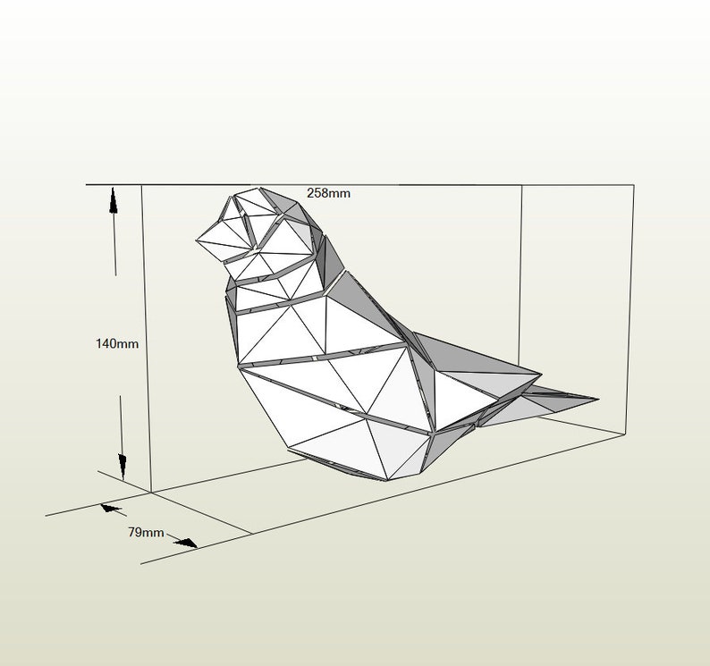 Papercraft Goldfinch Bird 3d Papercraft SVG PDF - Etsy