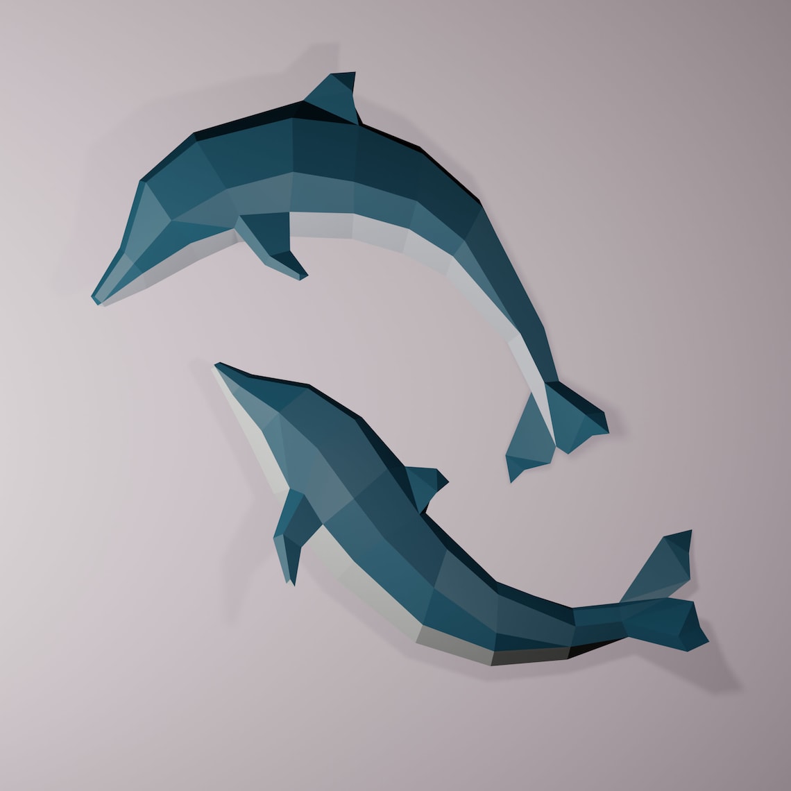Dolphin COUPLE Papercraft Animals Papercraft Pdf Paper - Etsy