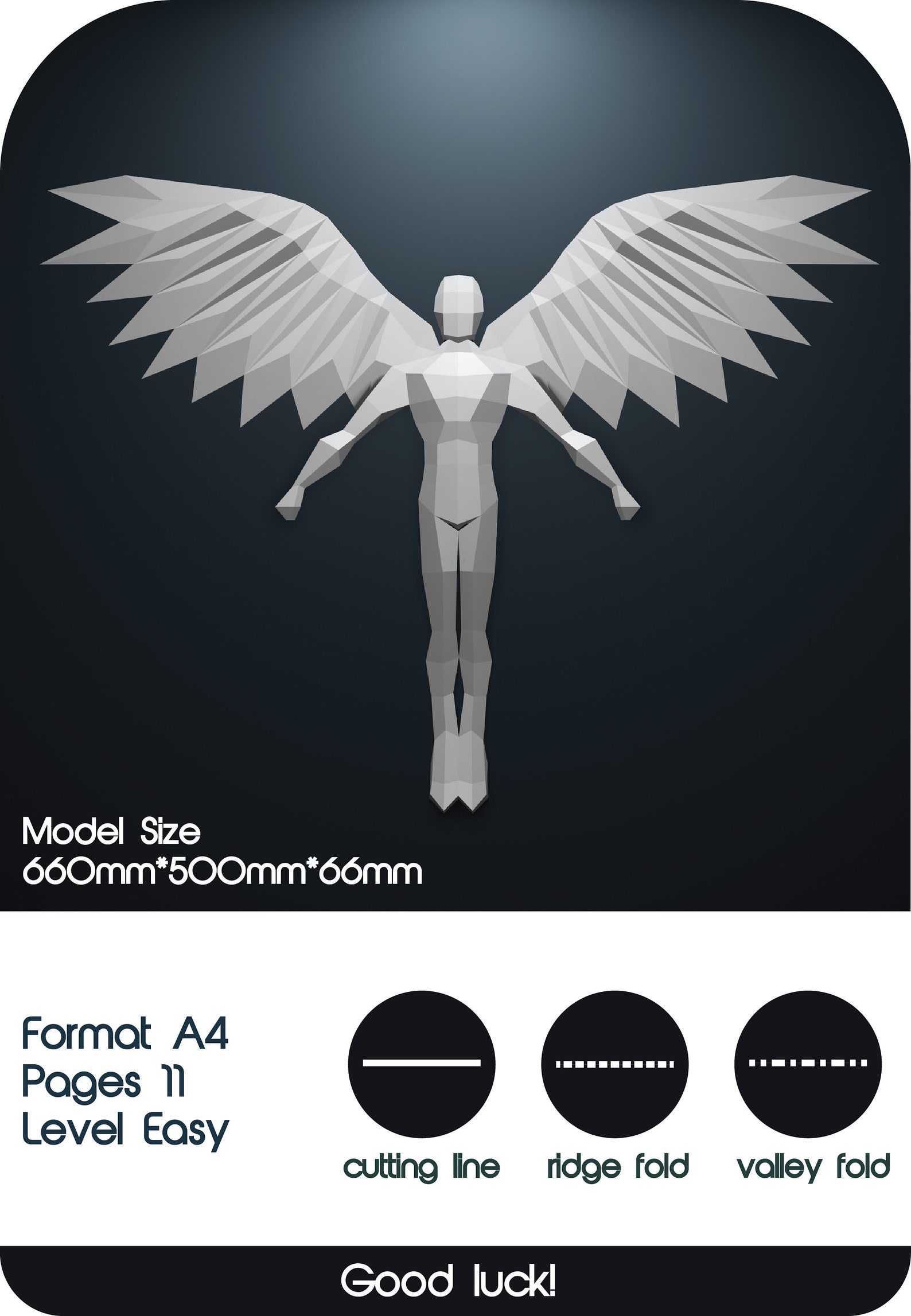 Angel Papercraft Wall Sculpture PDF-SVG Papercraft Man - Etsy Canada
