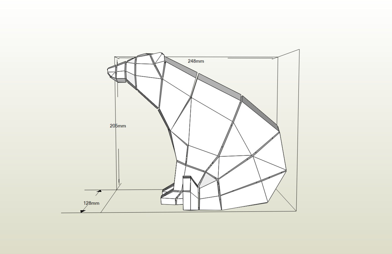 Bearx4 Papercraft SVG PDF Cricut Digital Template - Etsy