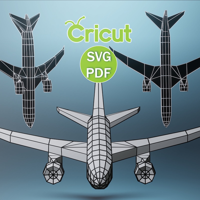 3d Airplane Svg File - Etsy