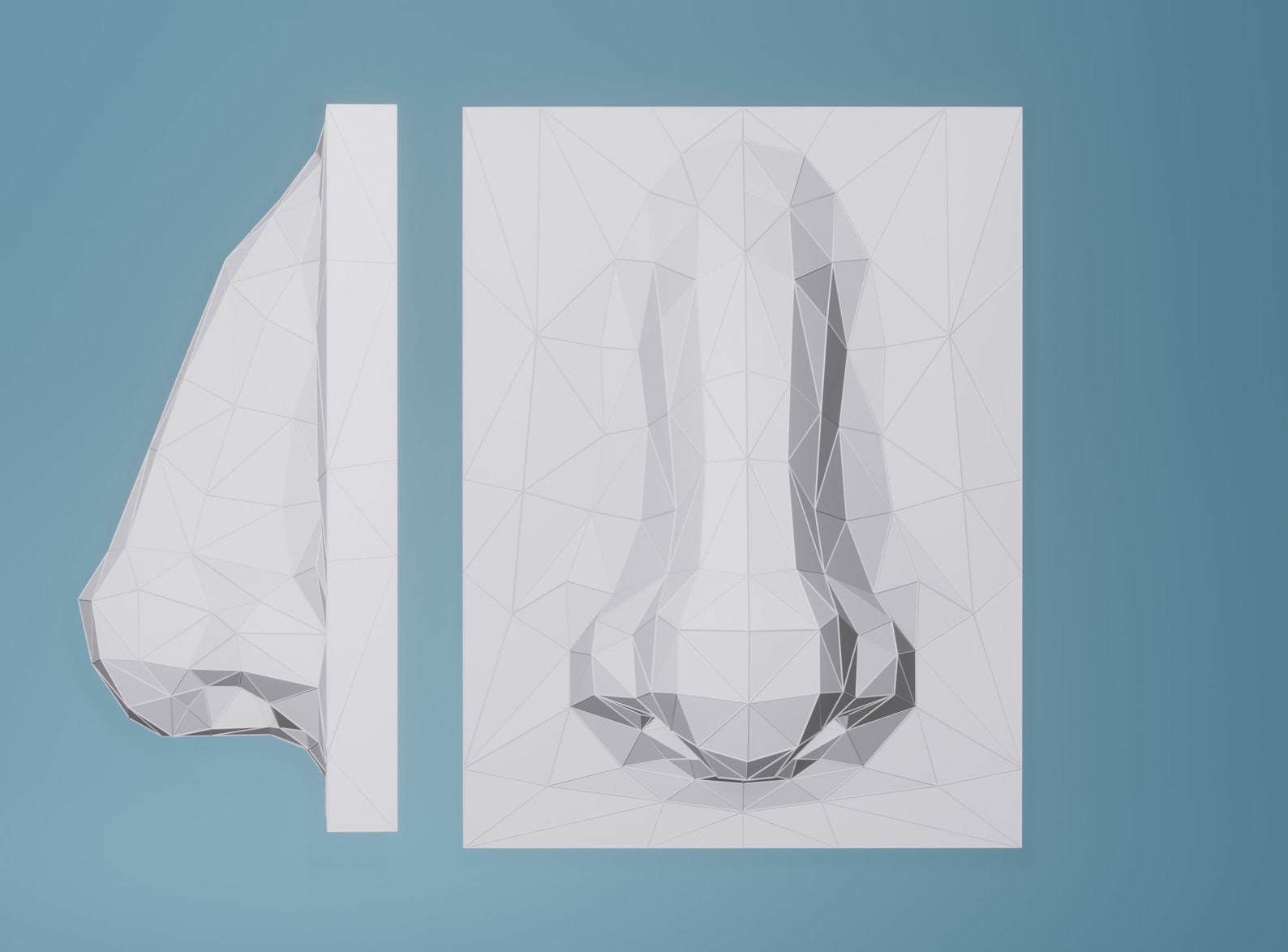 Papercraft Nose, Svg, Pdf Cricut Paper Craft Davids Nose, Nose Pdf ...