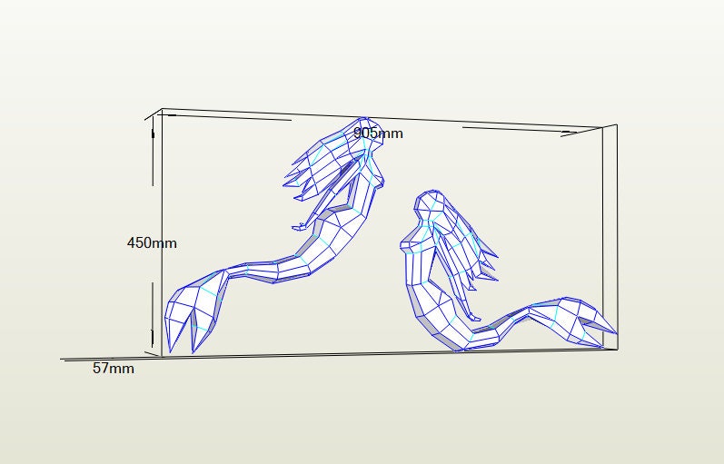 Sirenas Papercraft Wall Sculpture , Papercraft mujeres , Papercraft pdf ...