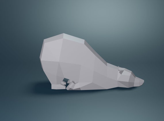 Papercraft Bear-3 SVG PDF Cricut Digital Template Origami - Etsy