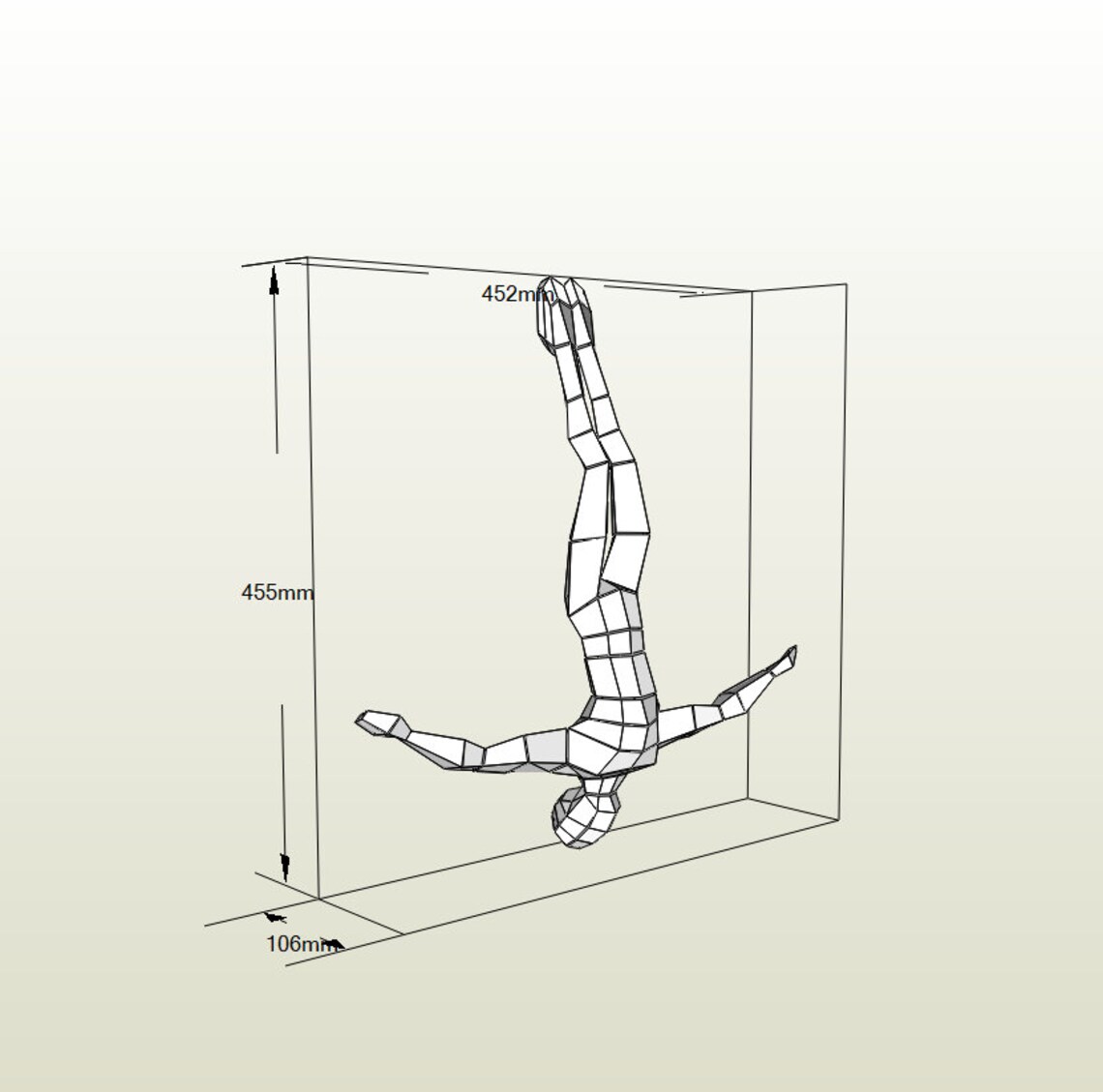 Papercraft Diver dubai Mall SVG-PDF Create Your Own 3D - Etsy