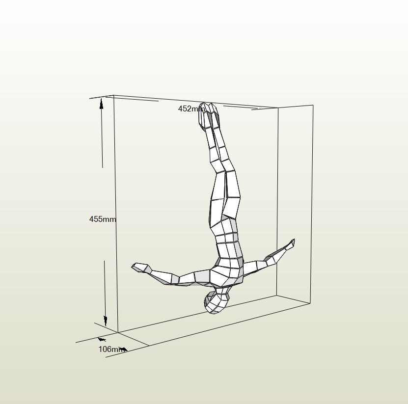 Papercraft Diver Dubai Mall, SVG-PDF, Crea tu propio 3D Papercraft Man ...