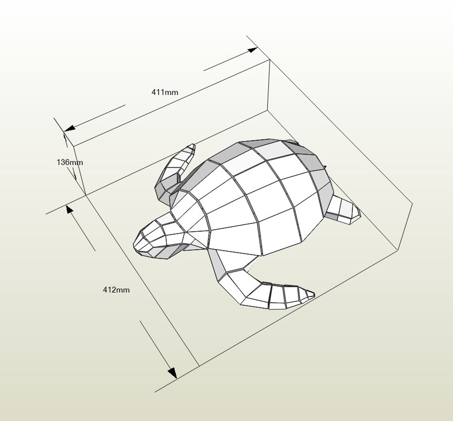 Papercraft Turtles, SVG PDF, Paper Craft Turtle Model, Tortoise PDF ...