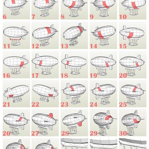 Papercraft Blimp Clouds Hanging, PDF SVG, Papercraft Low Poly, Paper ...