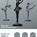 Ballerina Papercraft 3D Decor Sculpture, Low Poly Ballerina, DIY ...