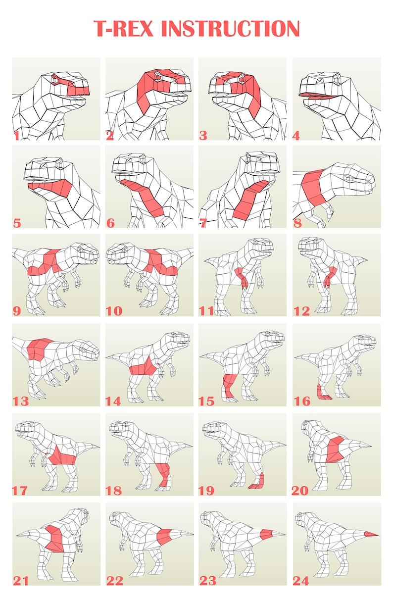T-rex Papercraft Dinosaur Papercraft Sculpture Triceratops - Etsy Australia