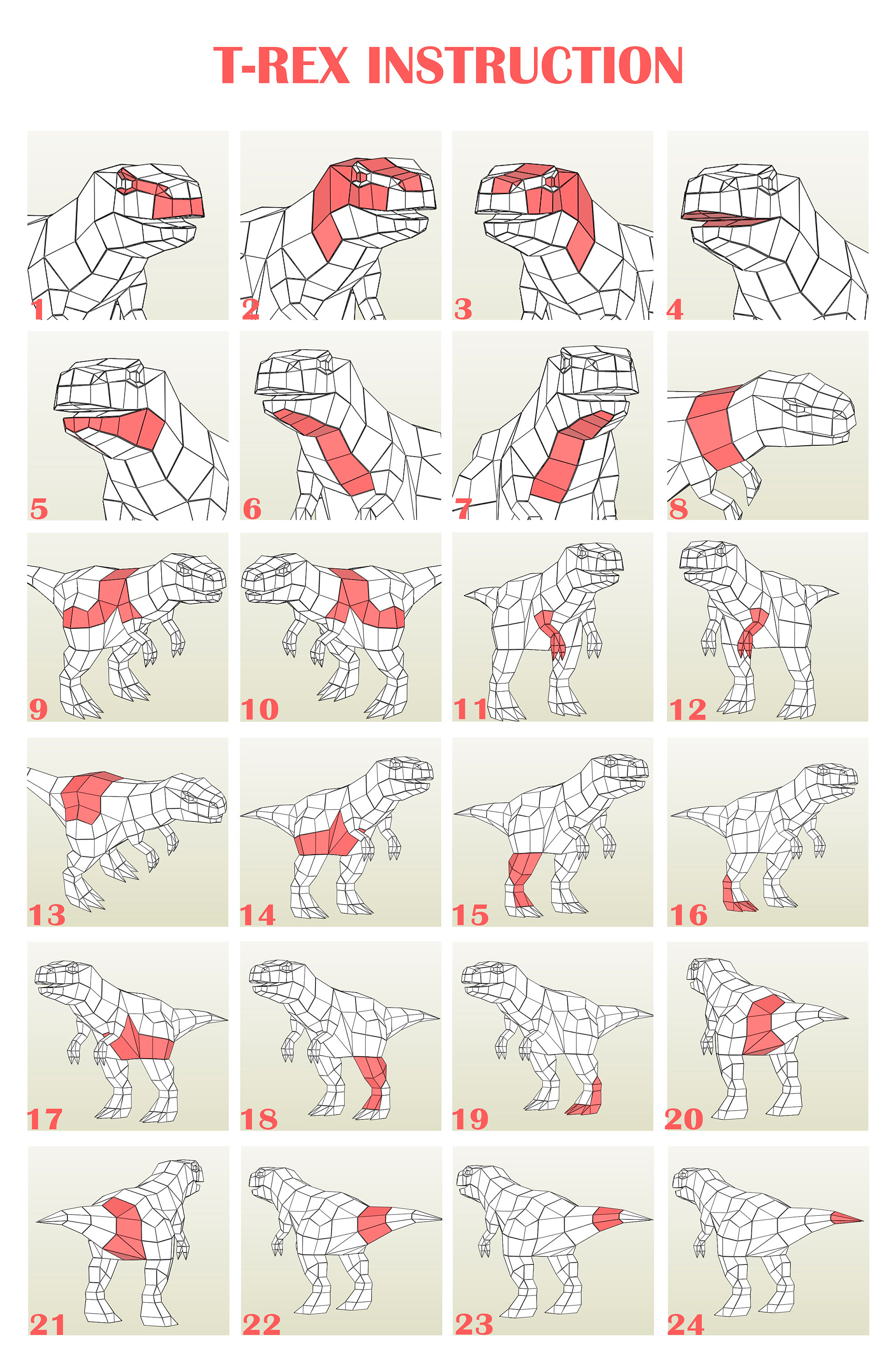 T-rex Papercraft Dinosaur Papercraft Sculpture Triceratops - Etsy Australia