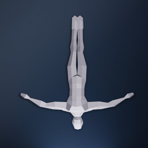 Papercraft Diver dubai Mall SVG-PDF Create Your Own 3D - Etsy