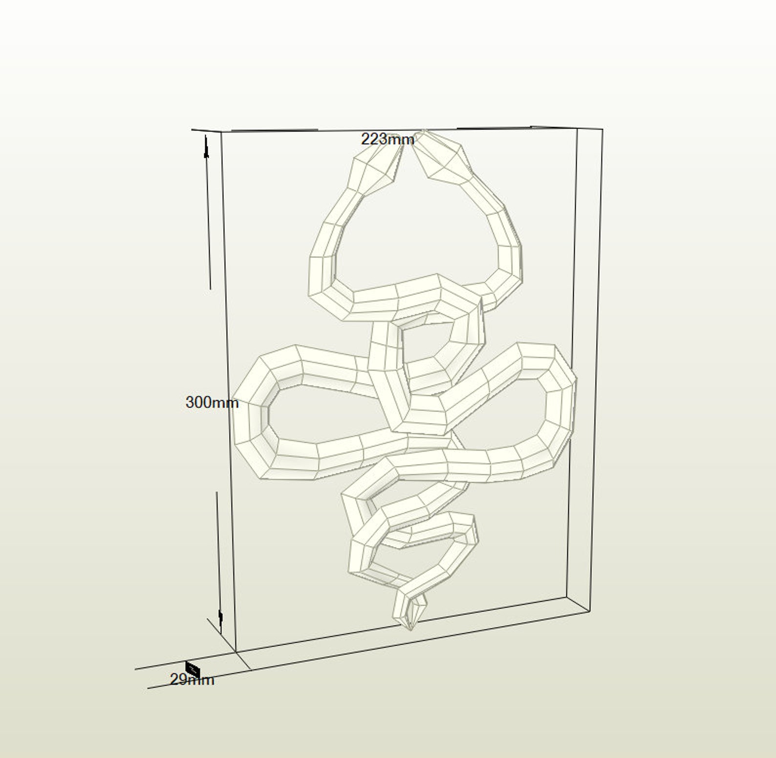 Snakes Papercraft Wall PDF-SVG-DXF Pepakura Lowpoly Low - Etsy