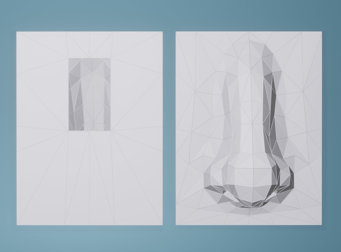 Papercraft Nose, Svg, Pdf Cricut Paper Craft Davids Nose, Nose Pdf ...