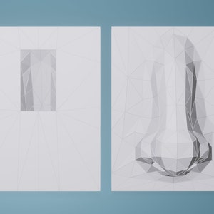 Papercraft Nose, Svg, Pdf Cricut Paper Craft Davids Nose, Nose Pdf ...