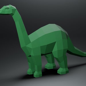 Brachiosaurus Papercraft, Brontosaurus Paper Model, Papercraft, Low ...