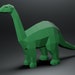 Brachiosaurus Papercraft Model, Low Poly Dinosaur (PDF Papercraft) - Etsy
