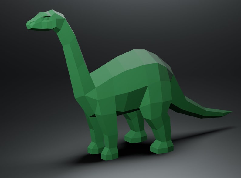 Brachiosaurus Papercraft Model, Low Poly Dinosaur (PDF Papercraft) - Etsy