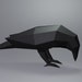 Raven Papercraft, Raven, SVG, PDF Template, Paper Statue, Crow 3D Low ...
