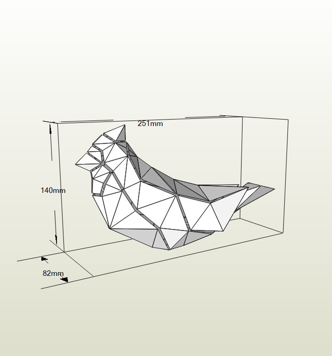 Papercraft Blue Cardinal Bird 3d Papercraft SVG-PDF - Etsy