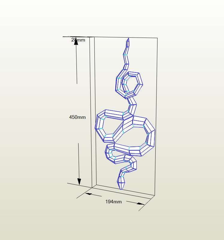 Snake Papercraft Wall PDF-SVG-DXF Pepakura Lowpoly Low - Etsy
