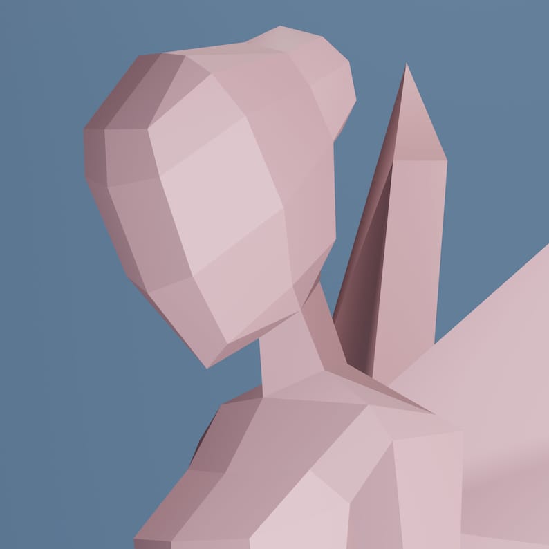 Papercraft Fairy Women Sculpture SVG PDF Cricut Papercraft - Etsy