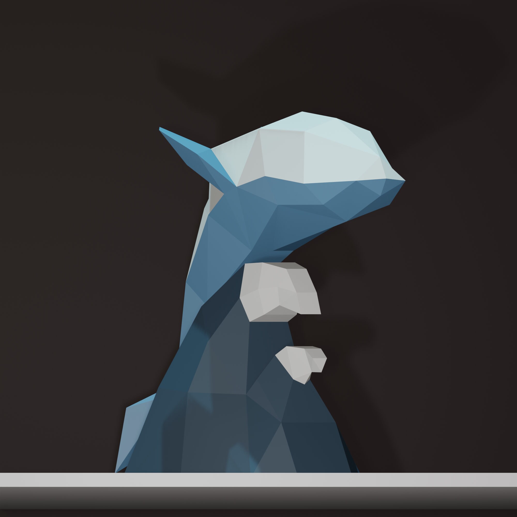 Low Poly Whale Model , Create Your Own 3D Papercraft Whale, Origami ...
