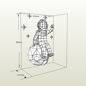 Paper Craft Astronaut, SVG PDF, Spaceman 3D Paper Model, Paper Craft ...