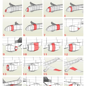 Papercraft Airplane Hanging , PDF SVG, Papercraft Low Poly, Paper Plane ...