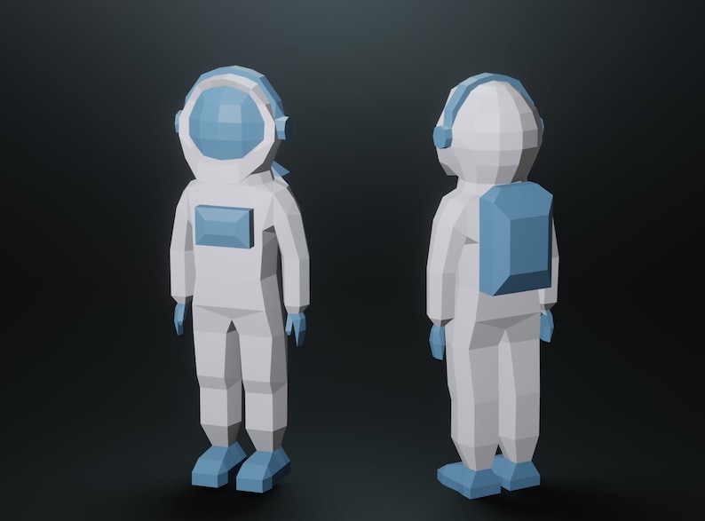 Papercraft Astronaut SVG PDF DXF Spaceman 3D Paper Model - Etsy