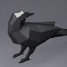 Ravenx4 Papercraft Raven SVG PDF Template Paper Statue - Etsy