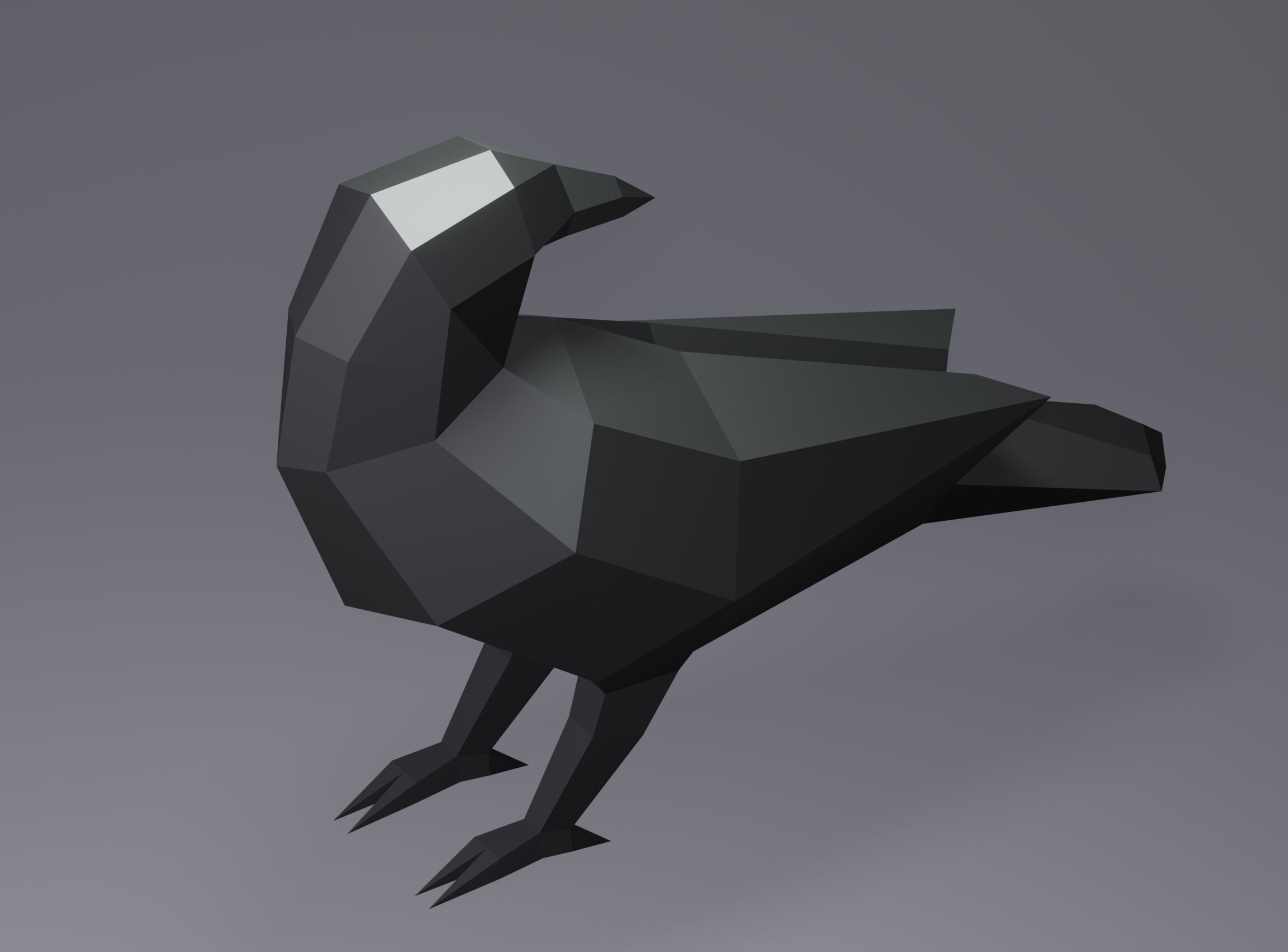 Buy Ravenx4 Papercraft Raven SVG PDF Template Paper Statue Online in ...