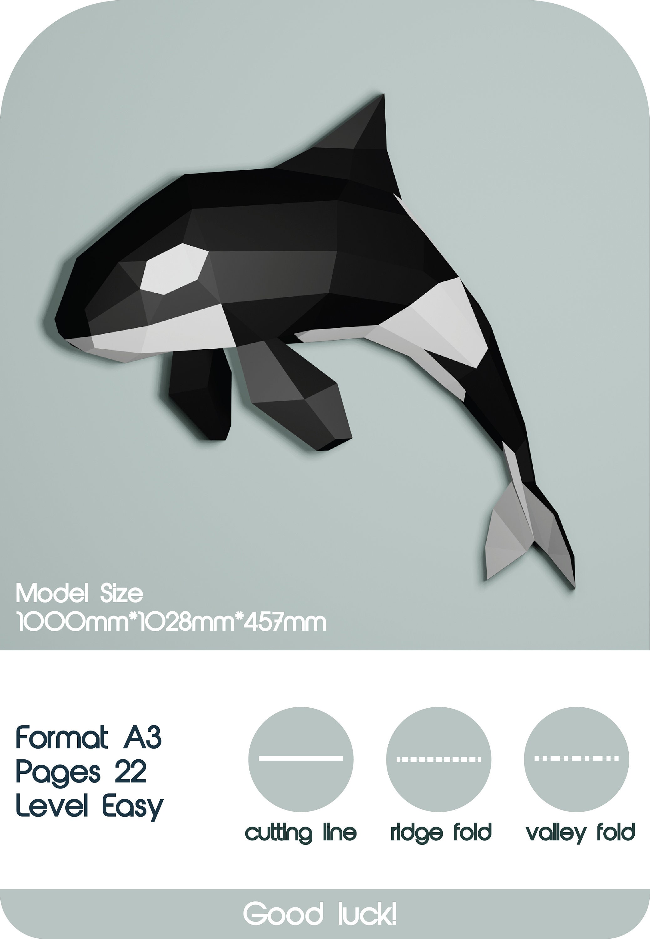 Orca XXL Papercraft SVG-PDF Erstellen Sie Ihre eigene 3D - Etsy Schweiz