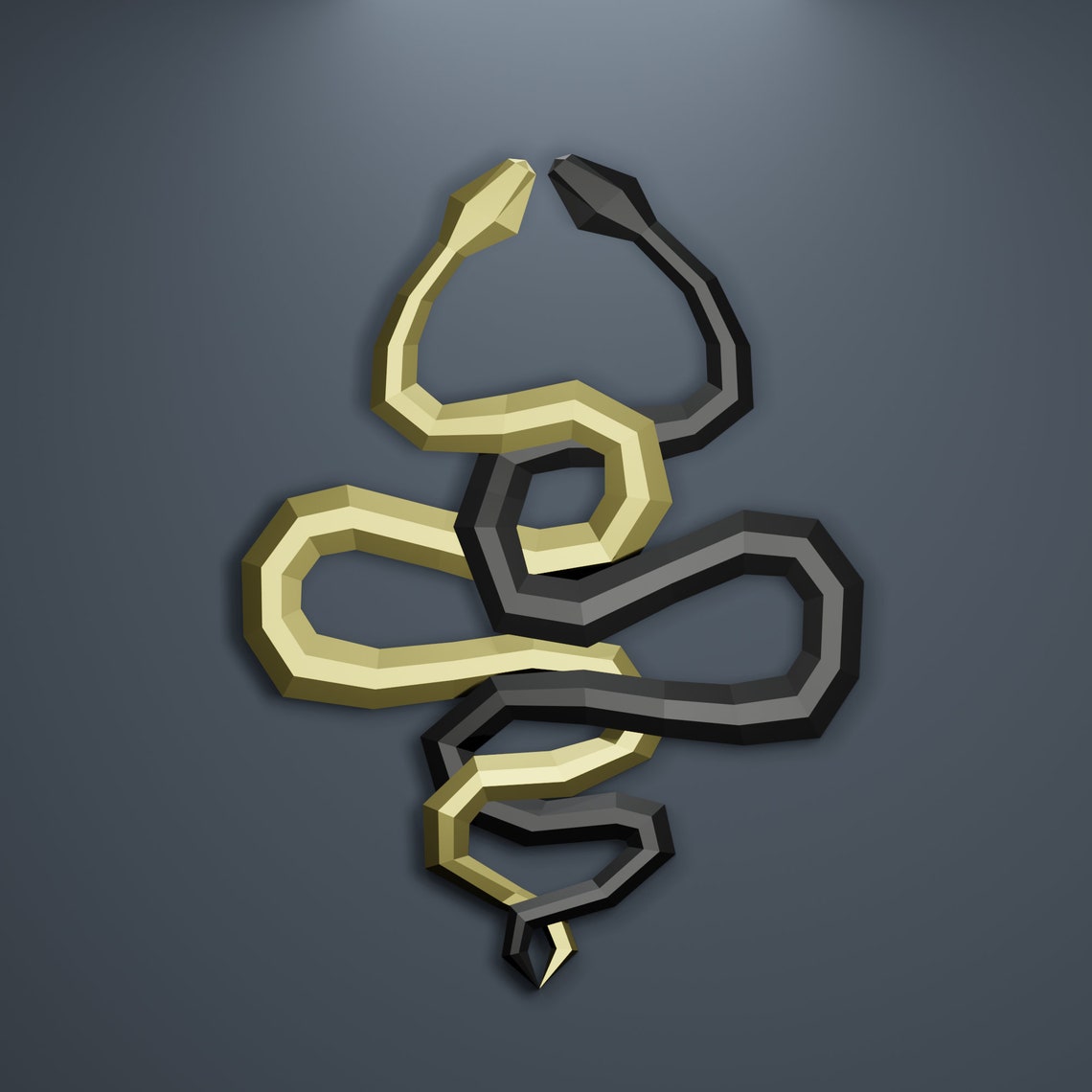 Snakes Papercraft Wall PDF-SVG-DXF Pepakura Lowpoly Low - Etsy