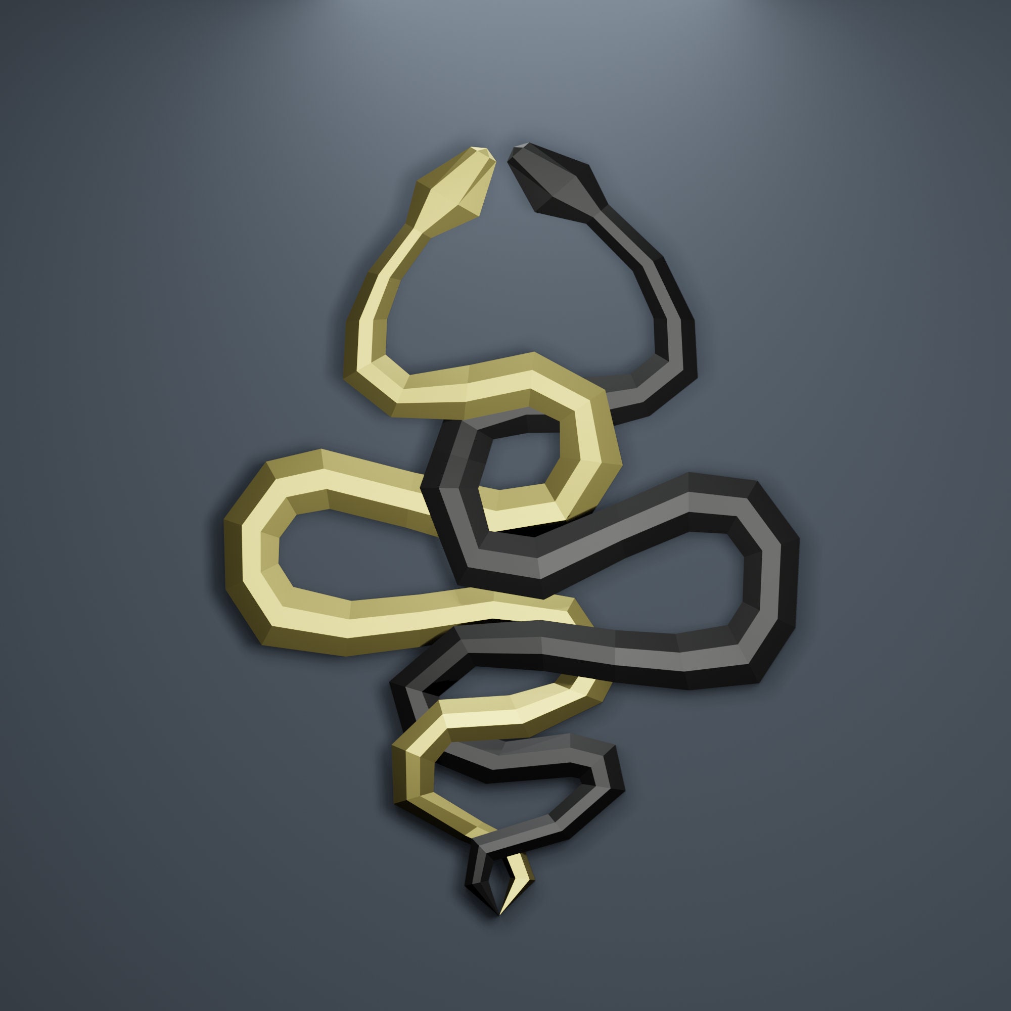 Snakes Papercraft Wall PDF-SVG-DXF Pepakura Lowpoly Low - Etsy