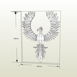 Phoenix, Papercraft, Pepakura, Lowpoly, Low Polygon, 3D Papercraft ...