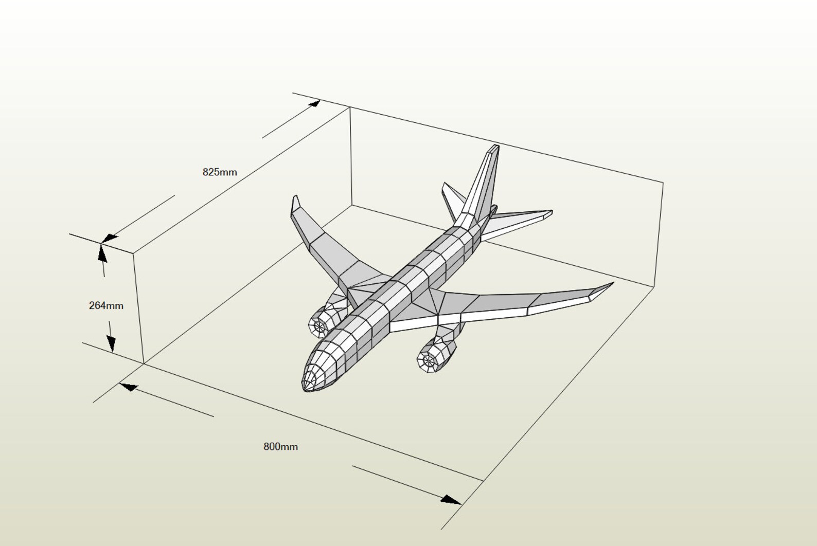 Papercraft Airplane Hanging , PDF SVG, Papercraft Low Poly, Paper Plane ...