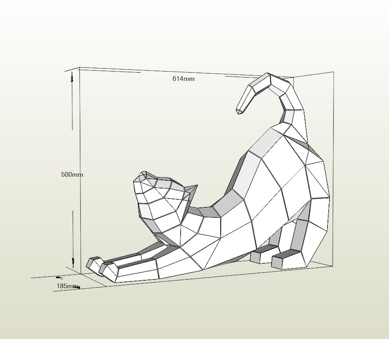 SALE Cat 2 Models Paper Craft 3d Pdf SVG Template - Etsy