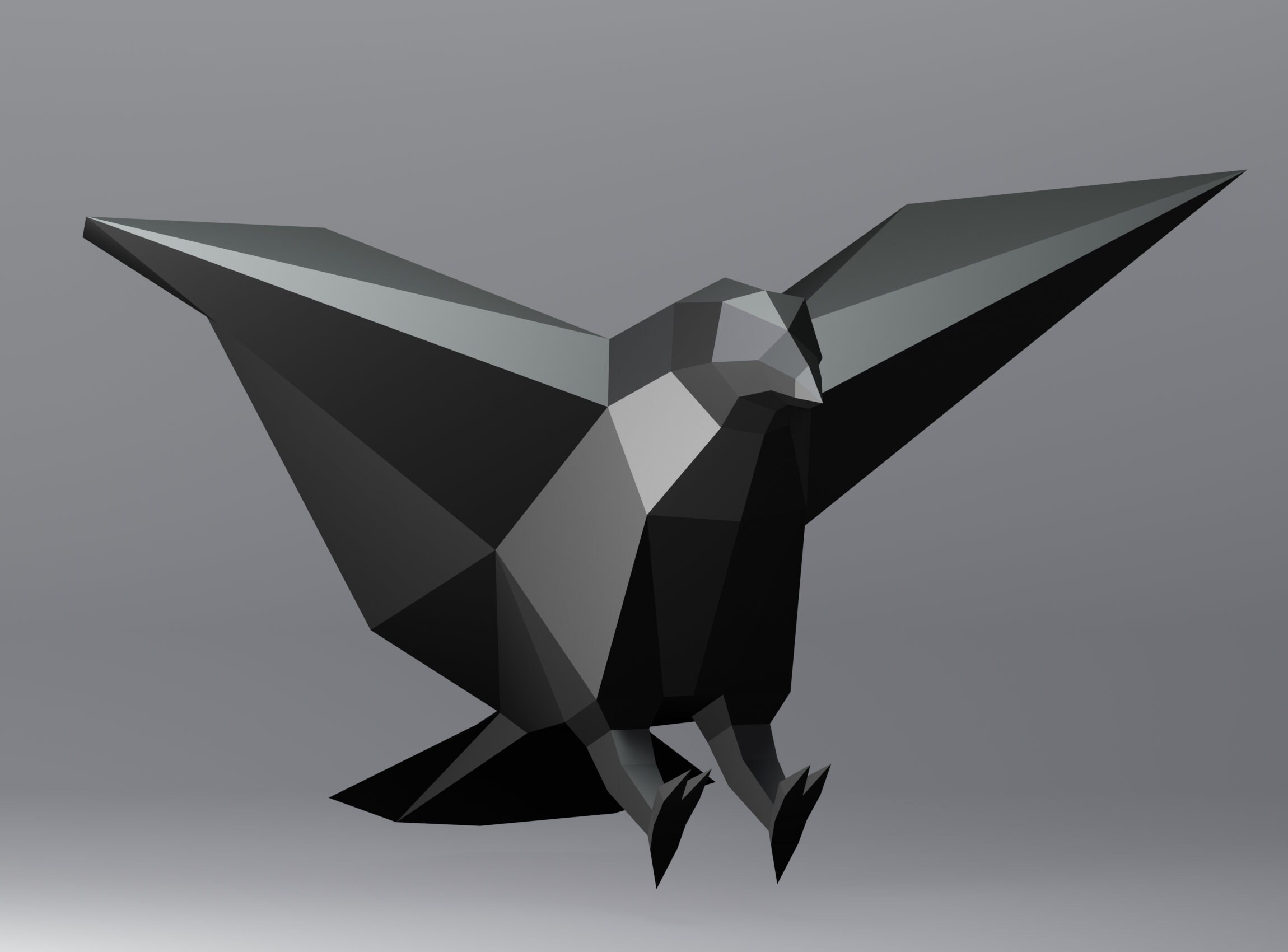 Raven Papercraft Raven SVG PDF Template Paper Statue Crow - Etsy Australia