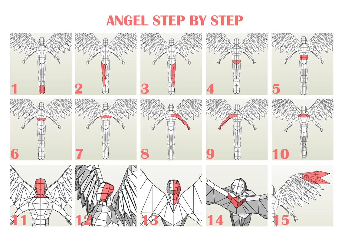 Angel Papercraft Wall Sculpture PDF-SVG Papercraft Man - Etsy Canada