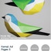 Papercraft Blue Tit, Bird 3d Papercraft, SVG, PDF, Instructions, Low ...