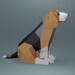 Papercraft Beagle, SVG, PDF. Paper Craft Dog Model, Beagle PDF Template ...